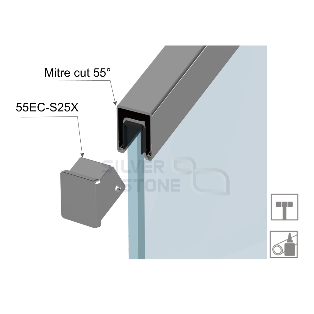 55EC-S25-Silver Stone Hardware