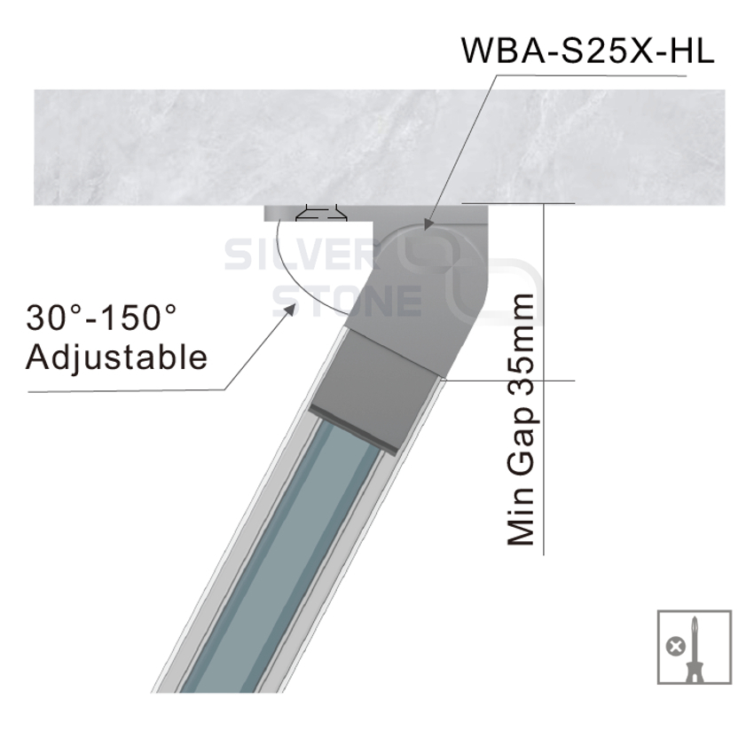 WBA-S25X-HL-Silver Stone Hardware
