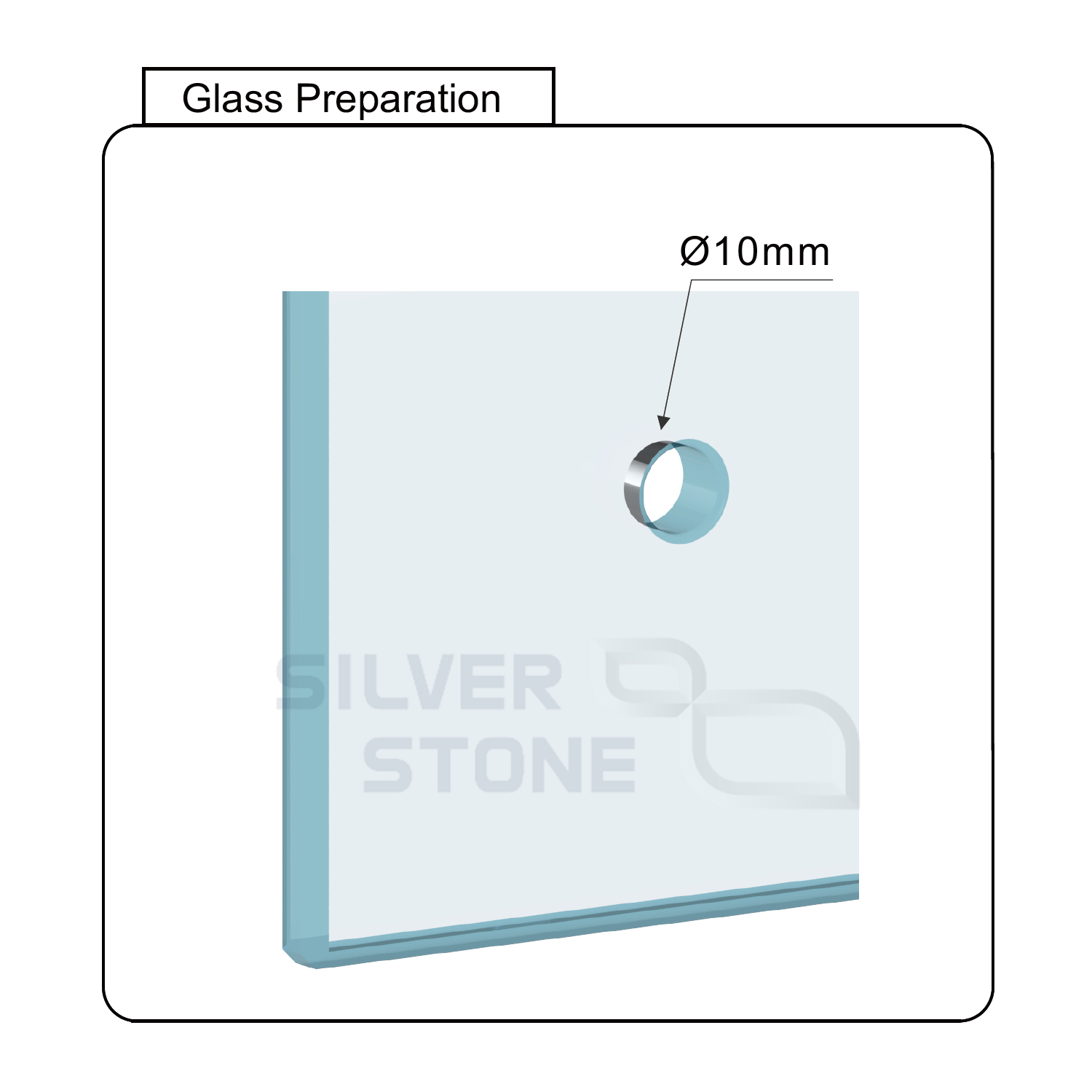 19mm Standoff-Silver Stone Hardware