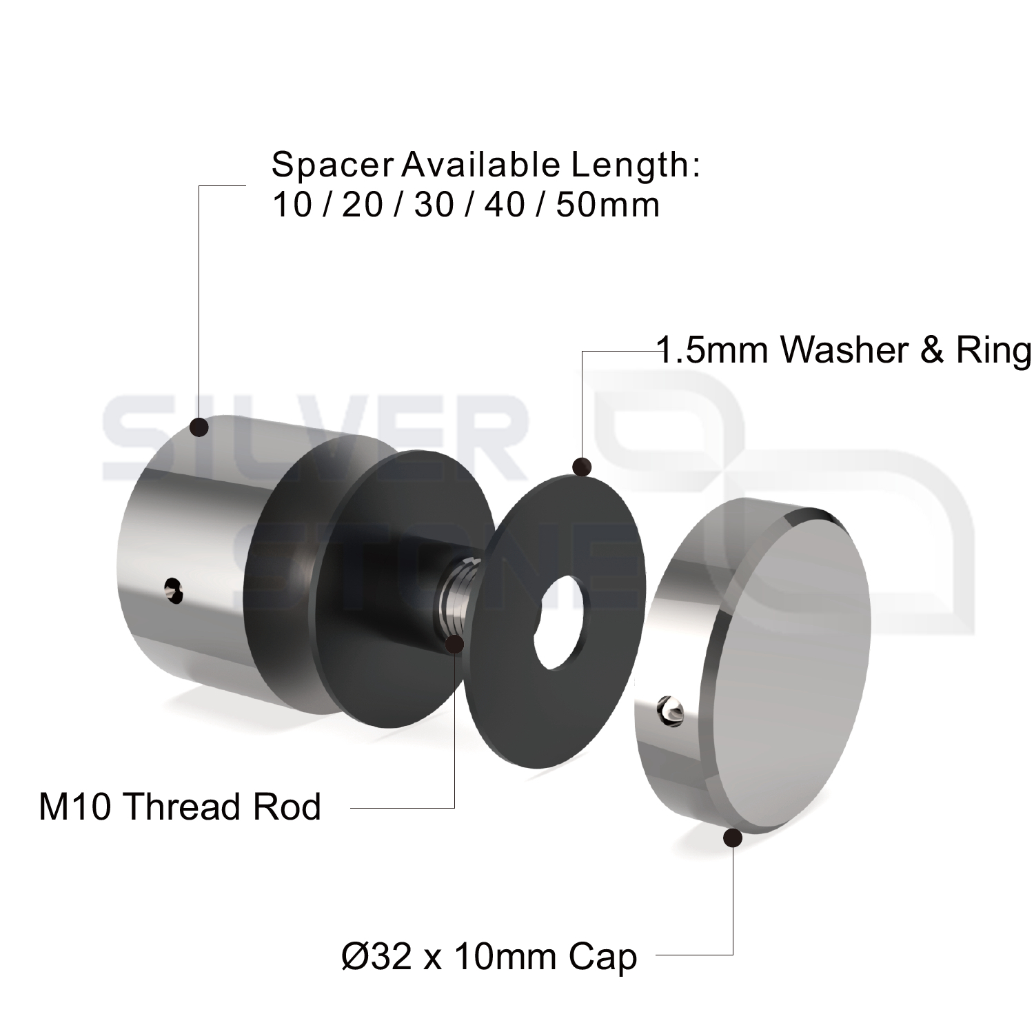 Standoffs -Silver Stone Hardware
